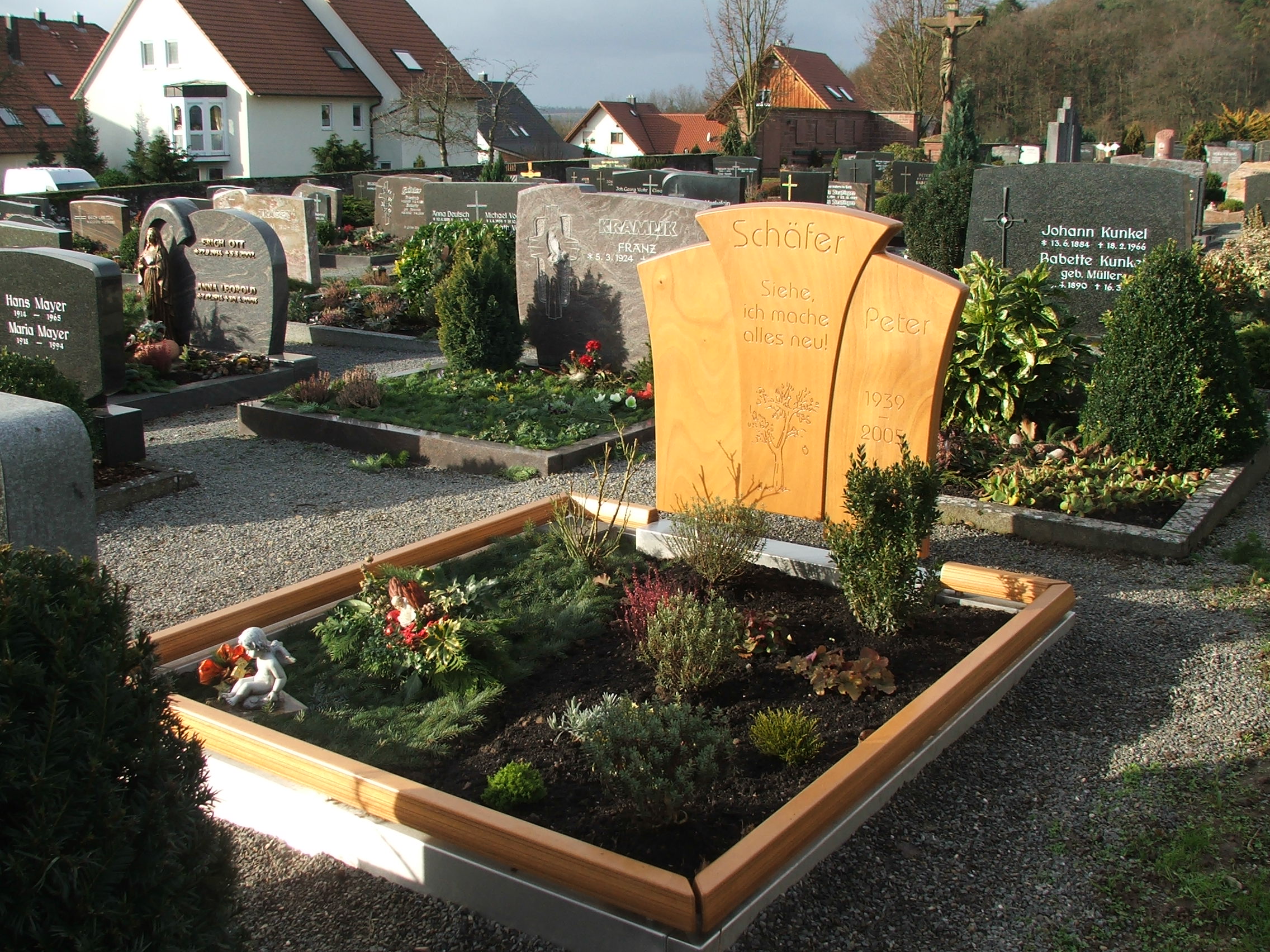 Grabstein Grabstein aus Holz Sovas - Grabstein aus Holz